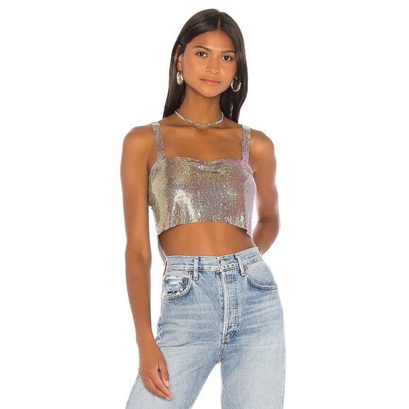 superdown | Tops | Superdown Shana Chain Crop Top In Multi New Womens ...